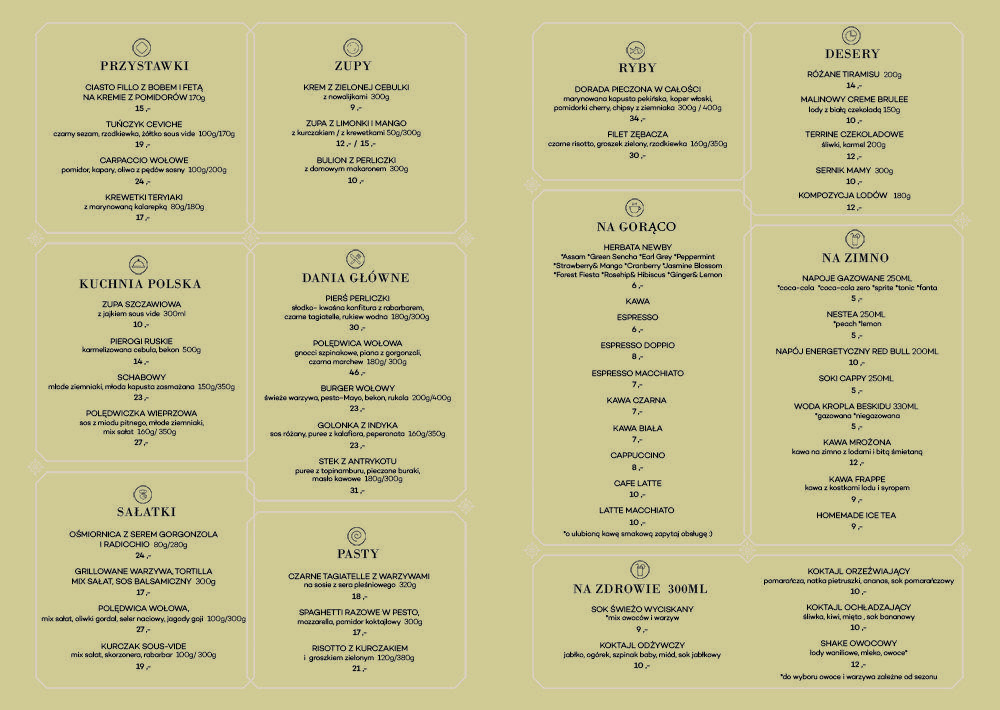 Menu at Manuka Restauracja i Pokoje restaurant, Mielec