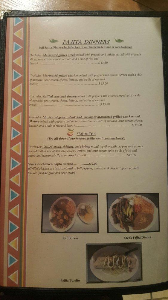 Menu at La Familia Prado restaurant, Torrington