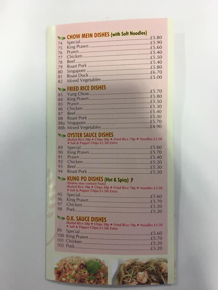 Menu at Canton Kitchen fast food, Bridlington
