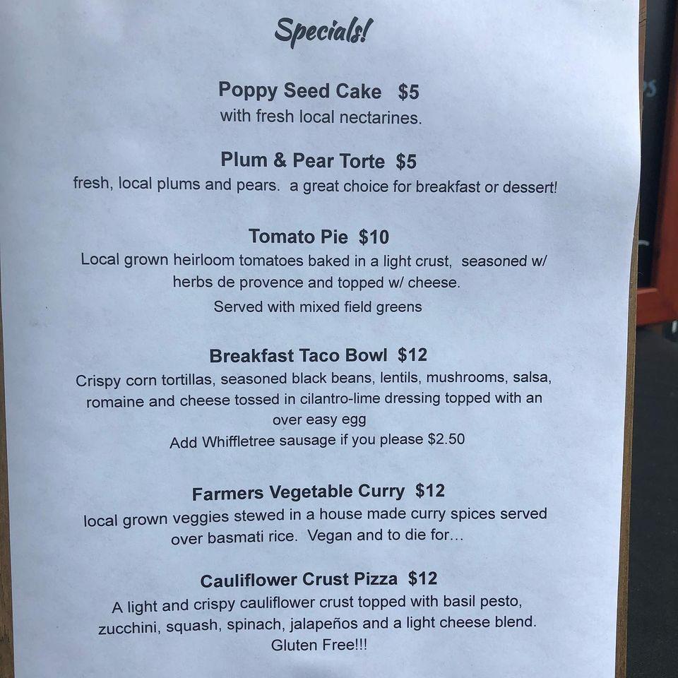 Menu at Off the Grid pub & bar, Sperryville