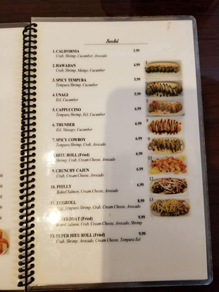 Menu at Pho Hieu restaurant, Yukon, S Mustang Rd