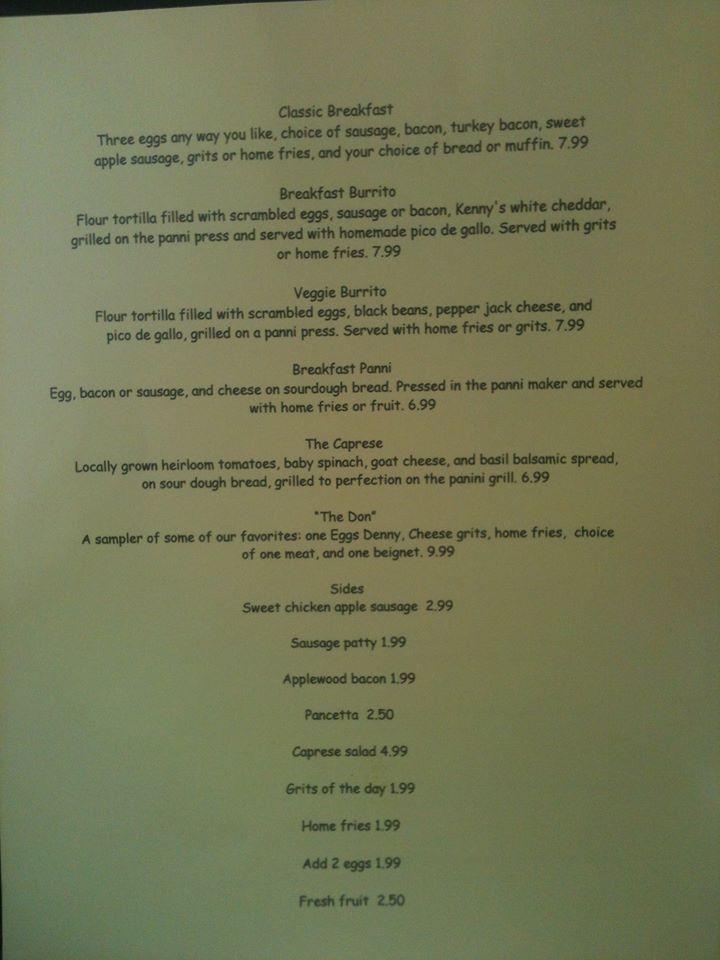 Menu at Burning Bush Grille desserts, Prospect, W U.S. Hwy 42