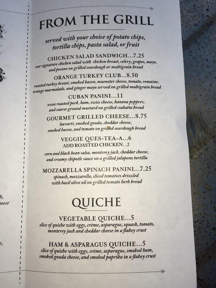Menu at Inspirations Tea Room, Eatery, & Events restaurant, Edmond