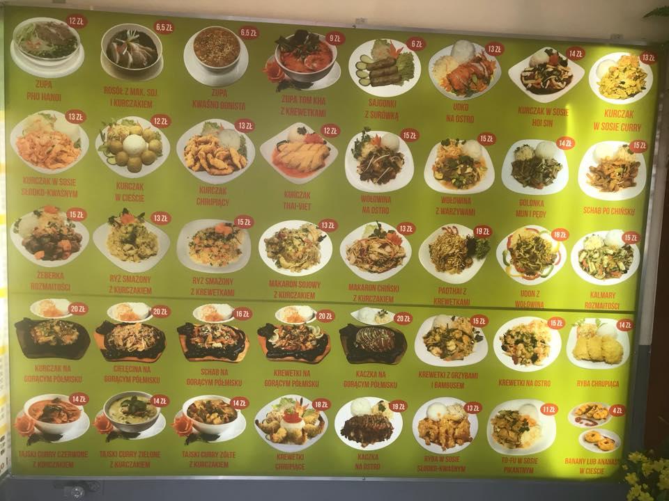 Menu at Bar Thai & Viet, Warsaw, Montwiłłowska 2/lok u9