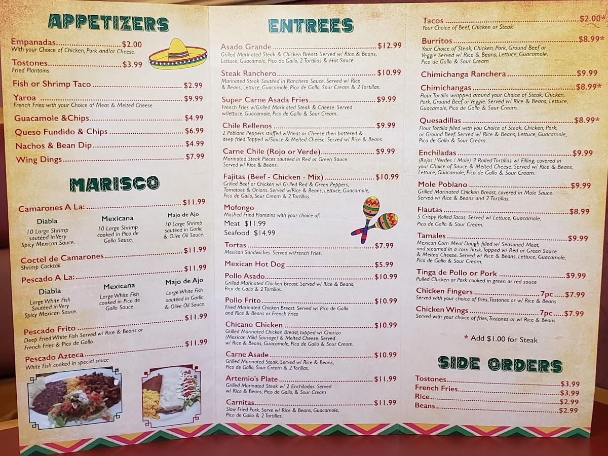 Menu at Taco Rey Coliman restaurant, Gardner