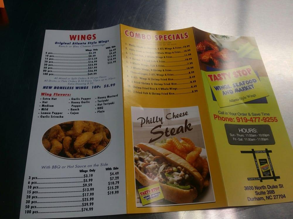 Carta del restaurante Tasty Stop, Durham
