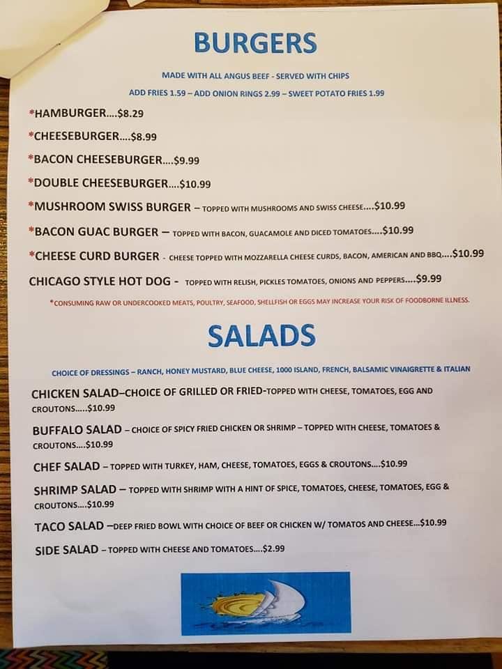 Menu at The Cove Lakeside Restaurant, USA, 14A158