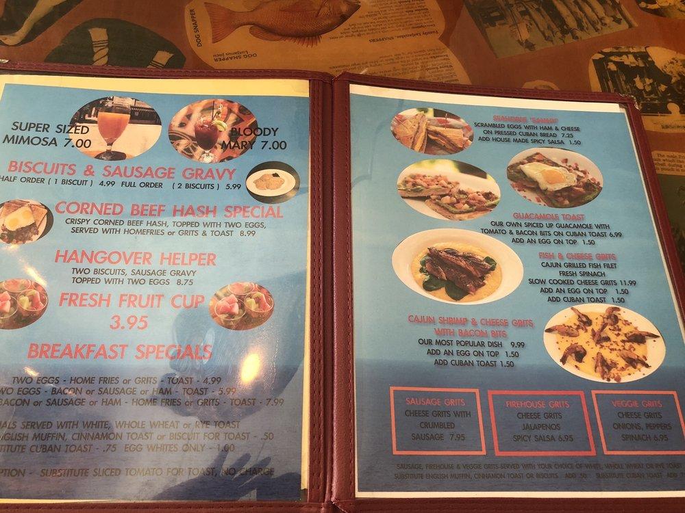 Menu at Seahorse Restaurant, Saint Pete Beach