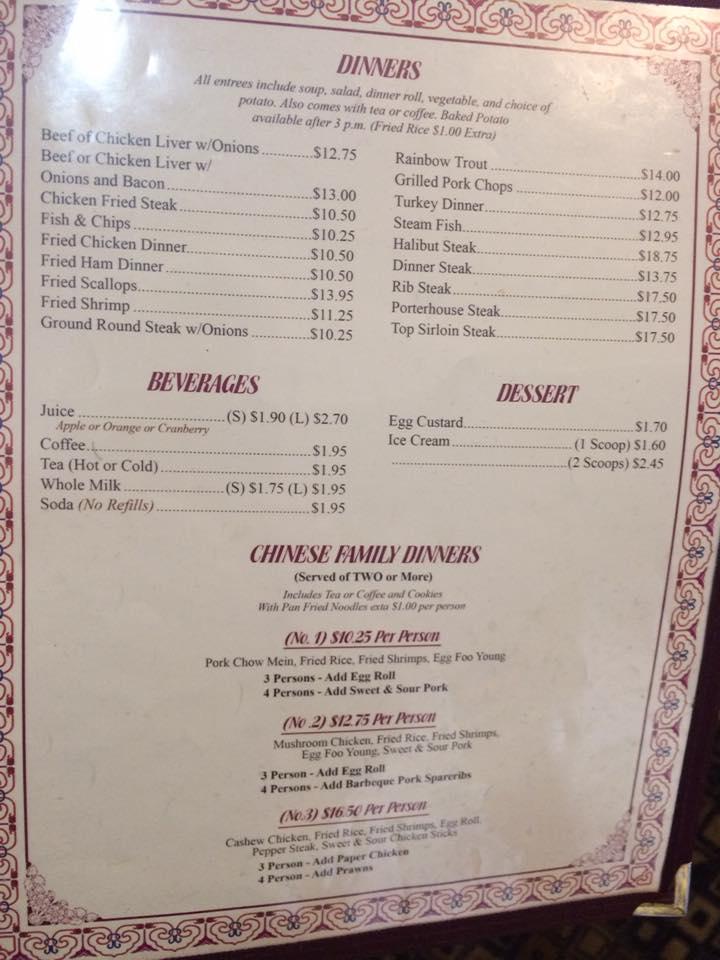 Menu at Canton Restaurant, Barstow