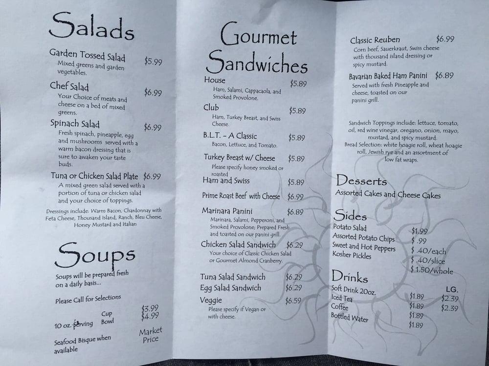 Menu at Empson's Deli restaurant, Stockbridge, Rock Quarry Rd #109