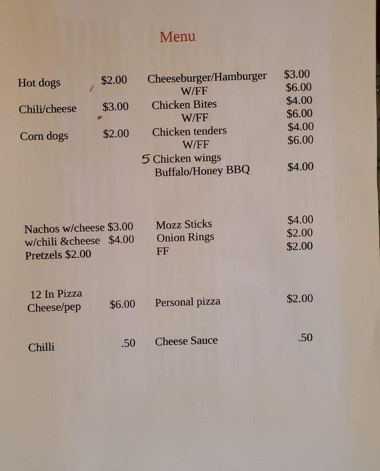 Menu at American Legion Post 335 pub & bar, Bayonet Point