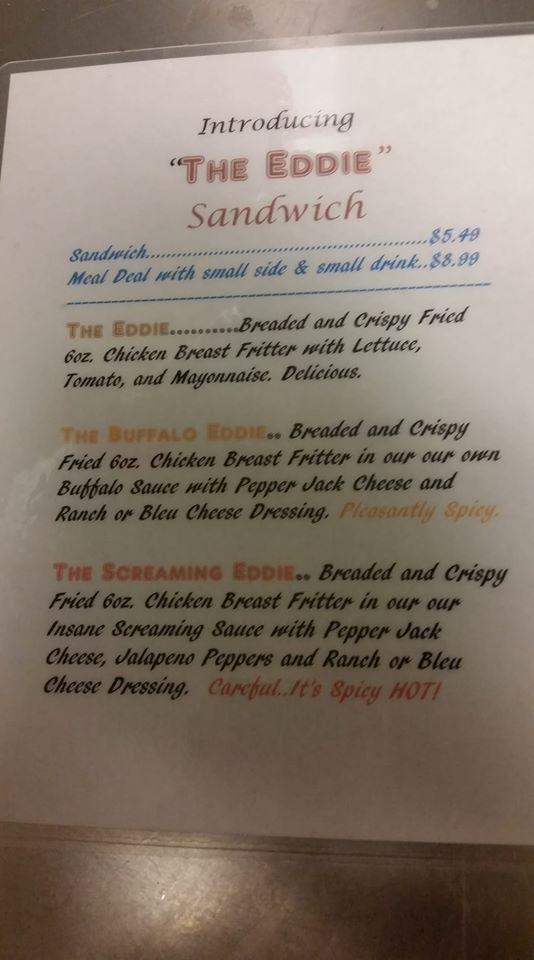Menu at King Edwards Fried Chicken restaurant, Saint Charles
