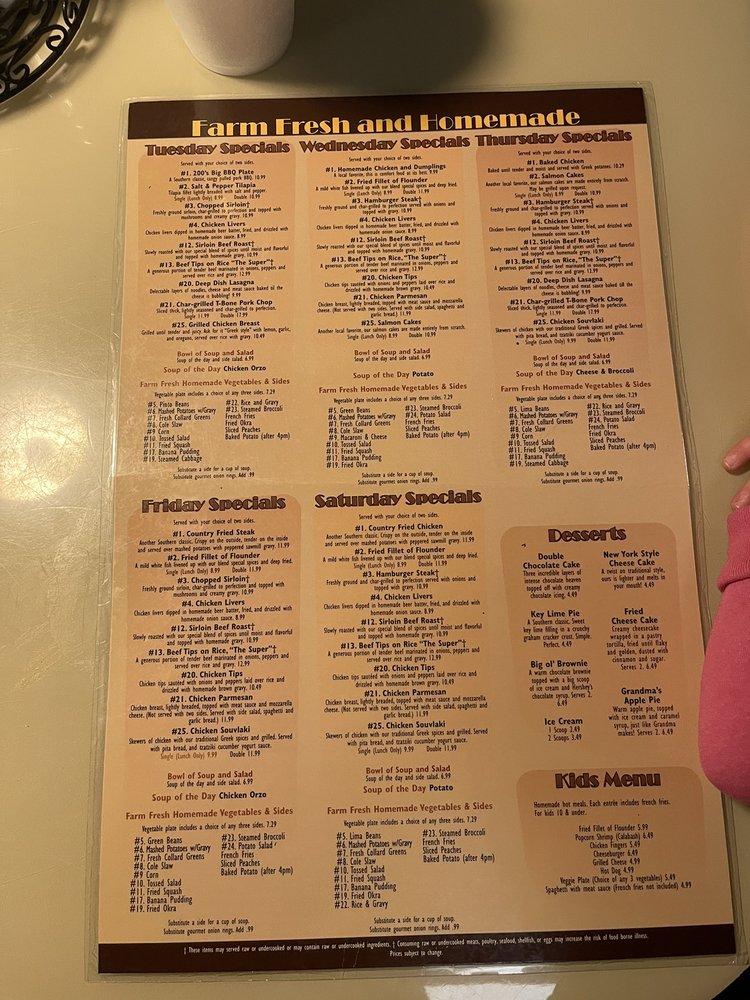 Menu at 200 North Family Restaurant, Locust