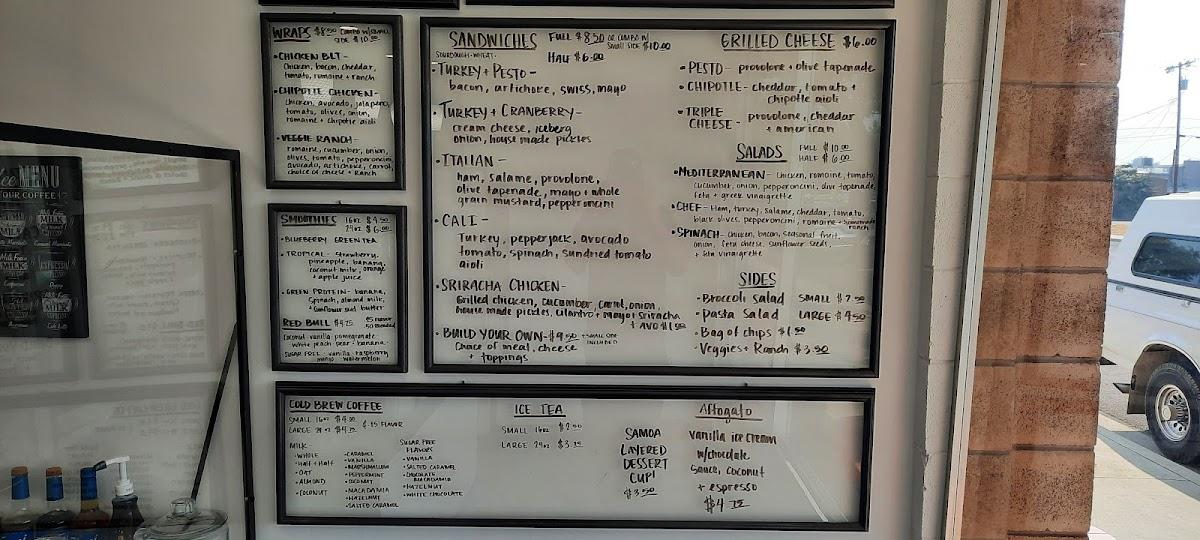 Menu at Cafe Calico, Anderson