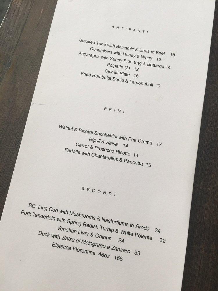 Menu at North & Navy pub & bar, Ottawa