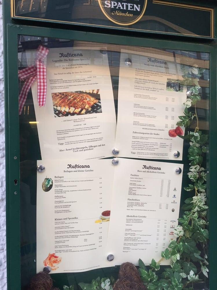Speisekarte von Restaurant Rusticana, München