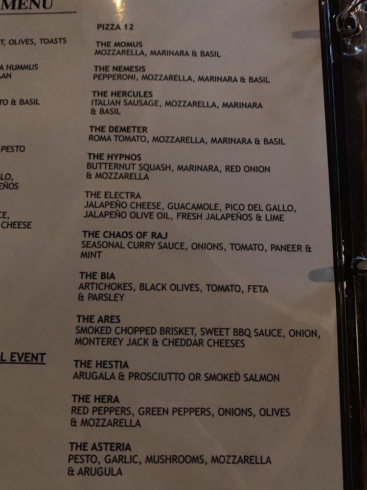 Menu at Bacco on the Bayou pub & bar, Houston