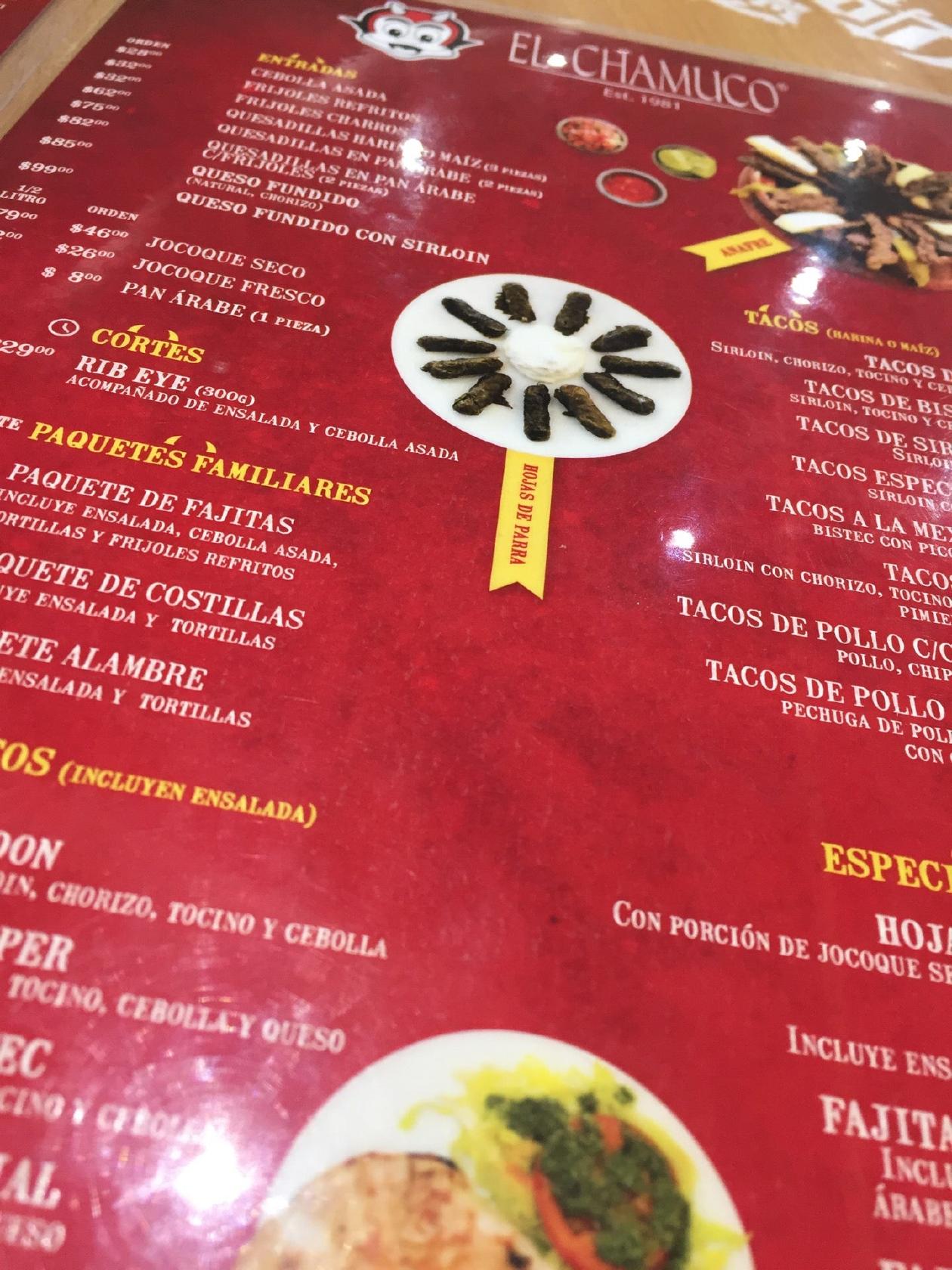 Menu at El Chamuco restaurant, Torreón, Blvrd Constitución & Doctor A ...