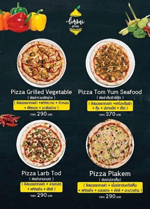 Menu at Limoni Pizza pizzeria, Kanchanaburi