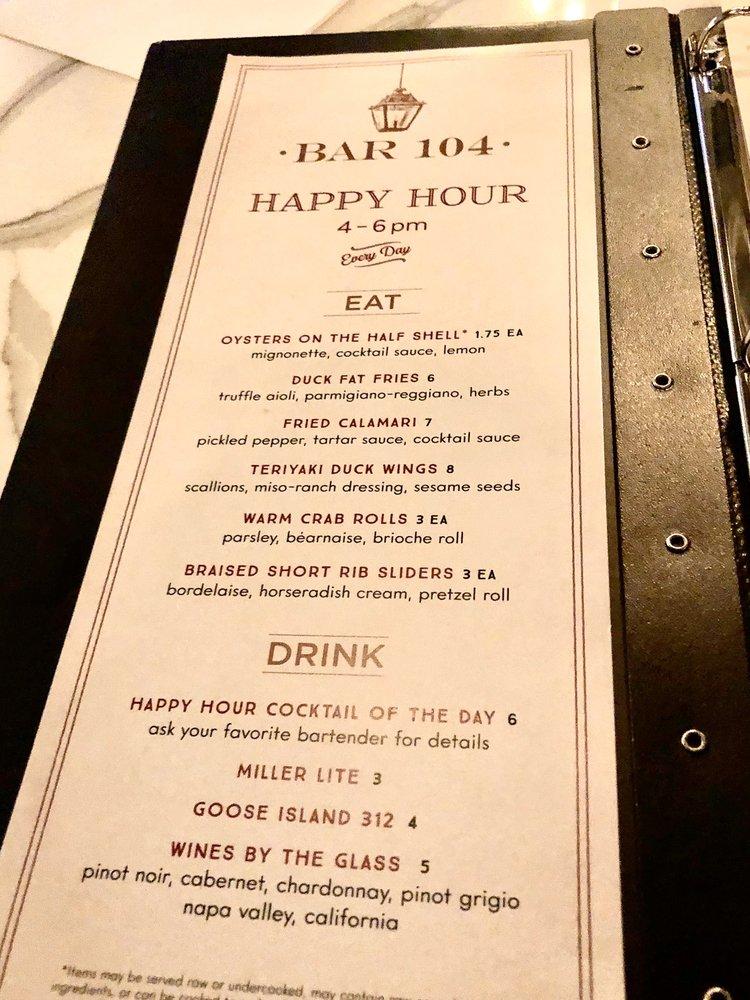 Menu at The Chicago Firehouse Restaurant, Chicago