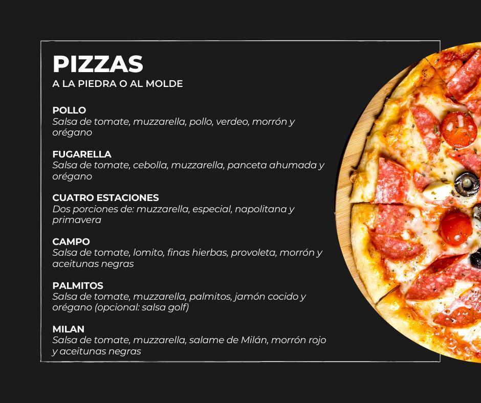Menu at Tito Tomatino pizzeria, La Plata