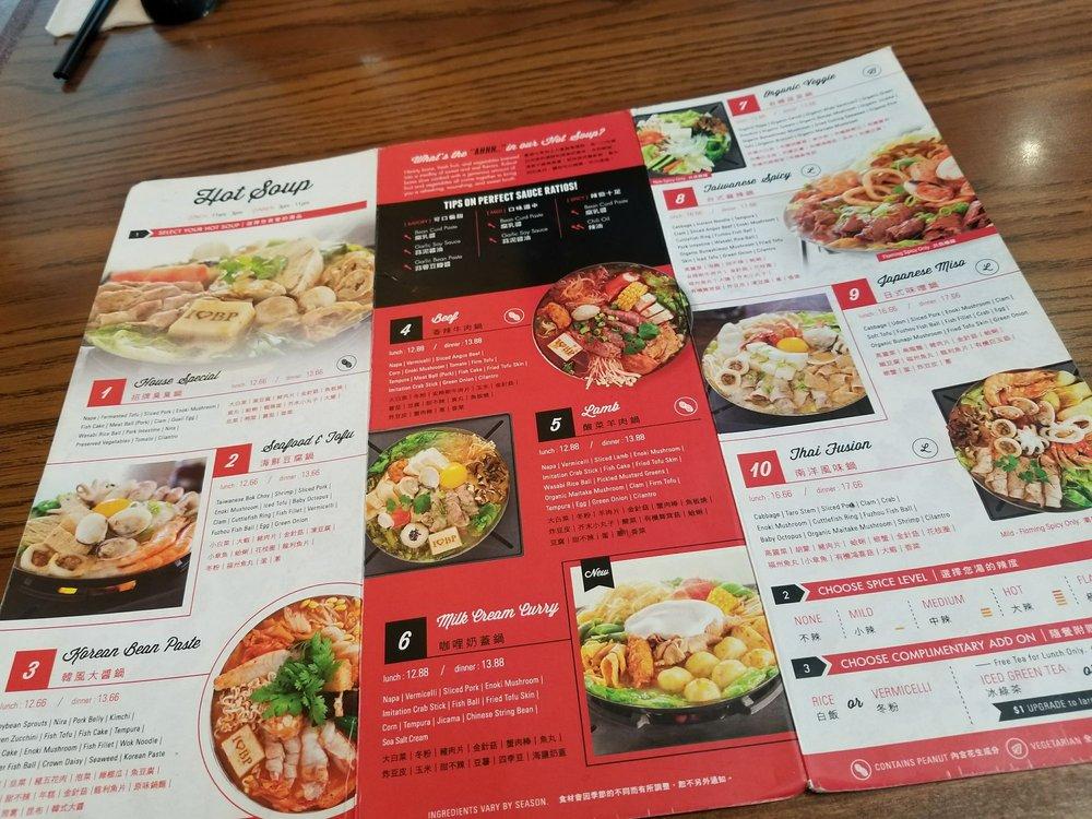 Menu at Boiling Point restaurant, San Gabriel