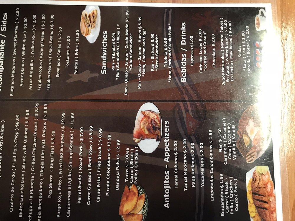 Menu at Delicias Latinas Restaurant, New Port Richey