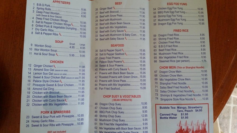 Menu at Imperial Dragon Family Restaurant, Strathmore