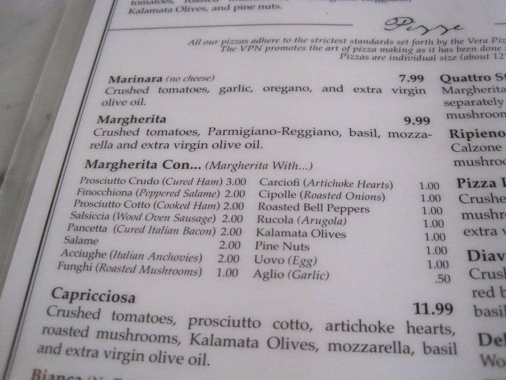 Menu at Settebello Pizzeria Napoletana, Henderson, 140 S Green Valley ...