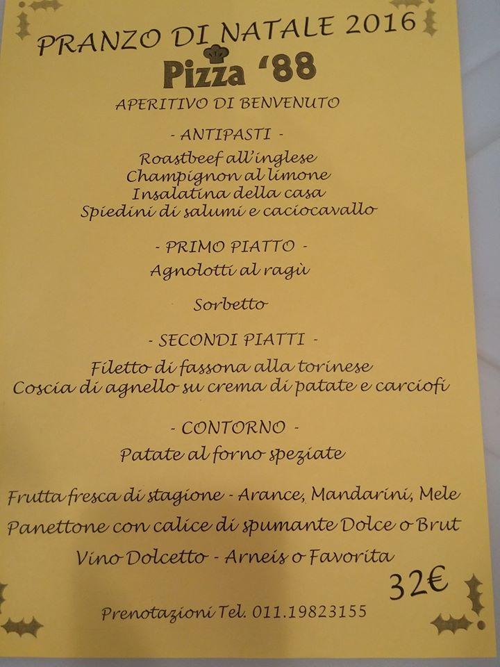 Menu at 88 Ristorante Pizzeria Gnoccheria, Lombriasco