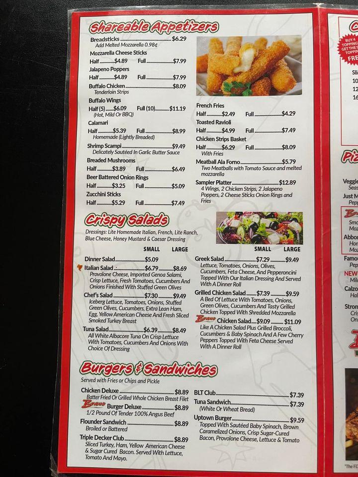 Menu at Bravo Italian Grill restaurant, Crewe, W Virginia Ave