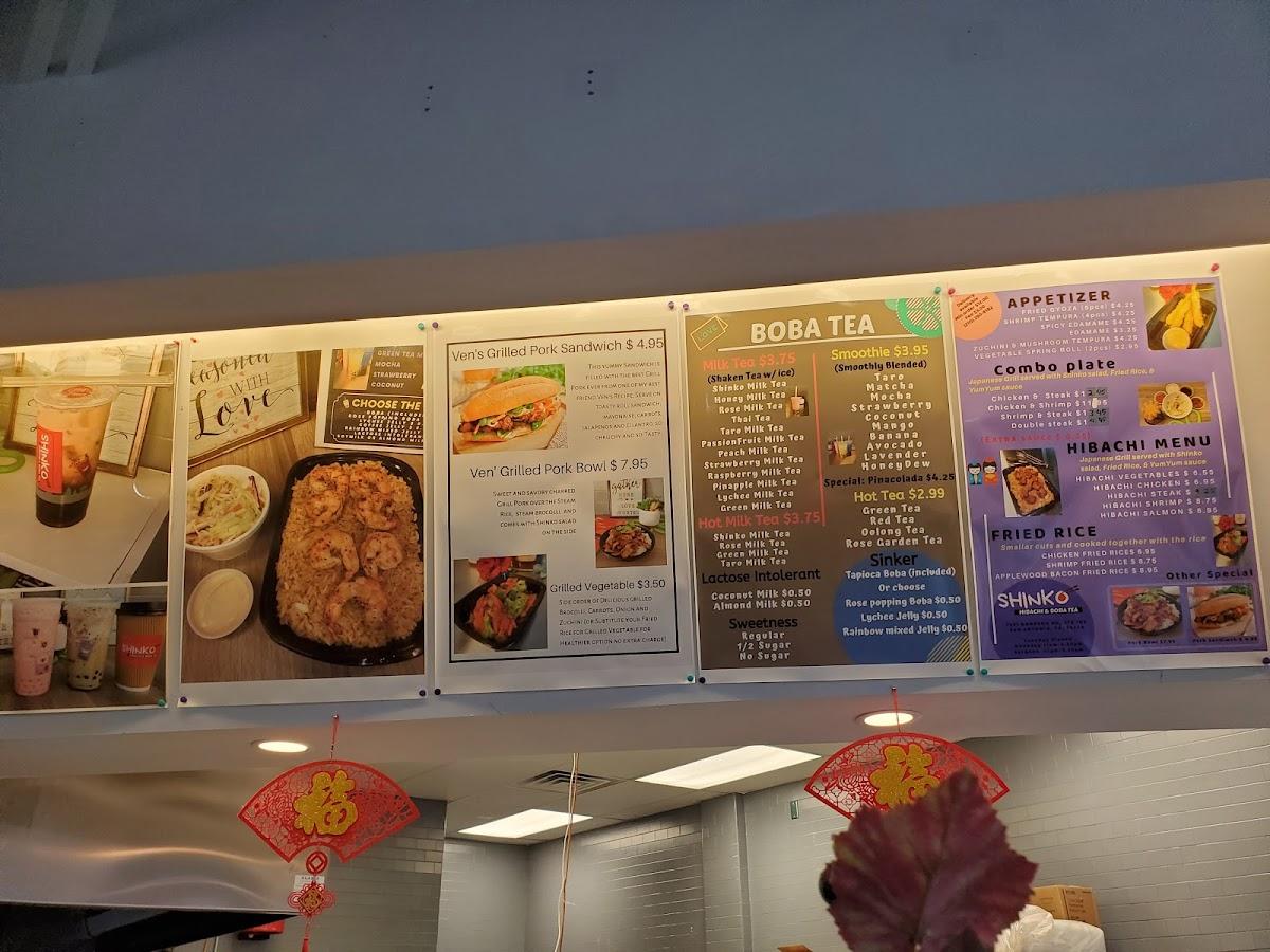 Menu at Shinko Hibachi & Boba Tea (NO LIVE HIBACHI SHOW) restaurant ...