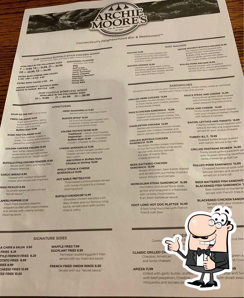 Archie Moore’s Bar & Restaurant, Branford - Restaurant menu, prices and ...
