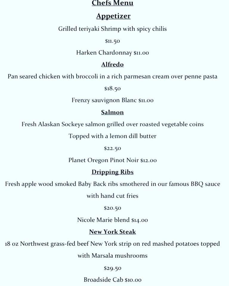 Menu at Little Blue Joint restaurant, Darby