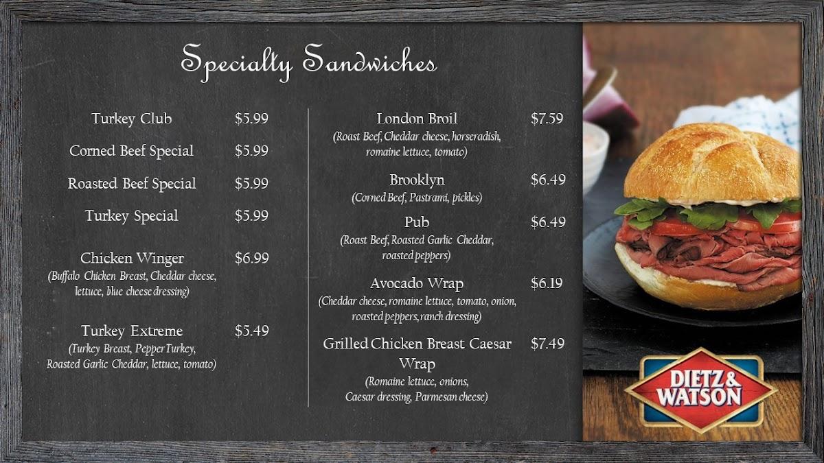 Menu at Museum Deli restaurant, Philadelphia, 333 Spring Garden St