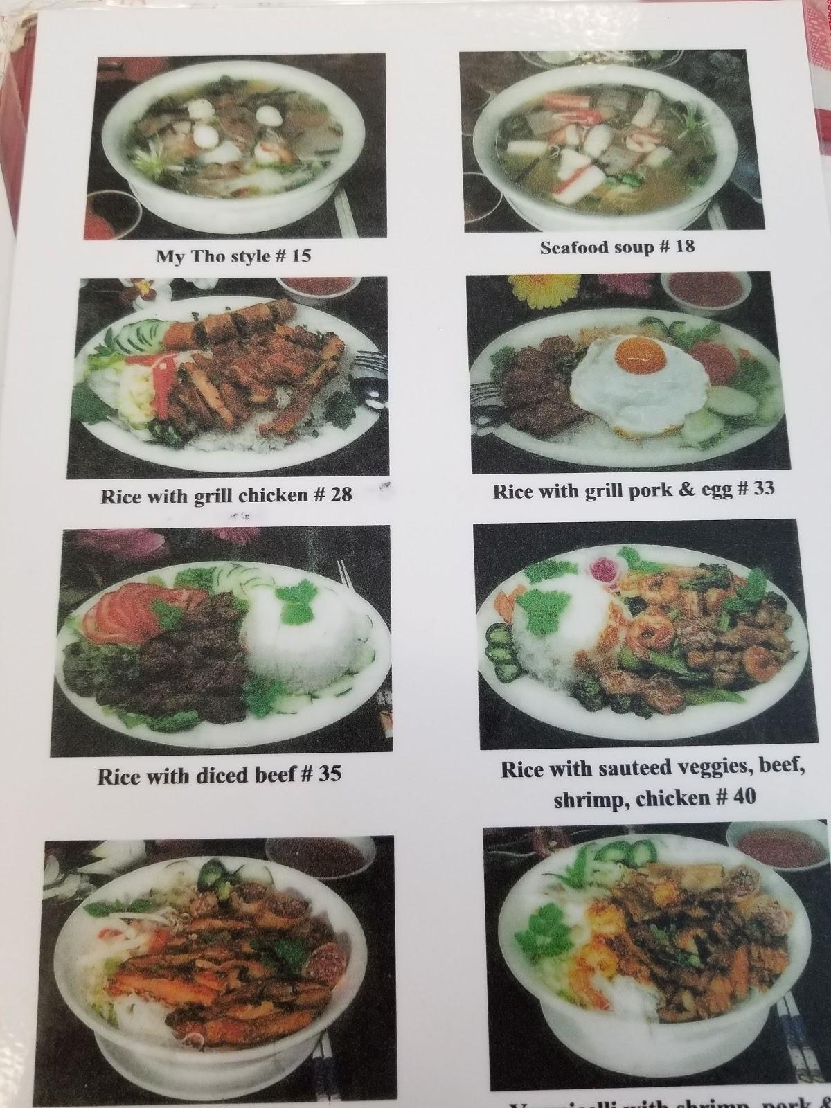 Menu at PHO LONG restaurant, Uvalde