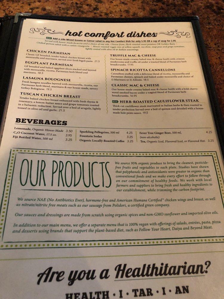 Menu at Picazzo's Healthy Italian Kitchen Paradise Valley pizzeria ...