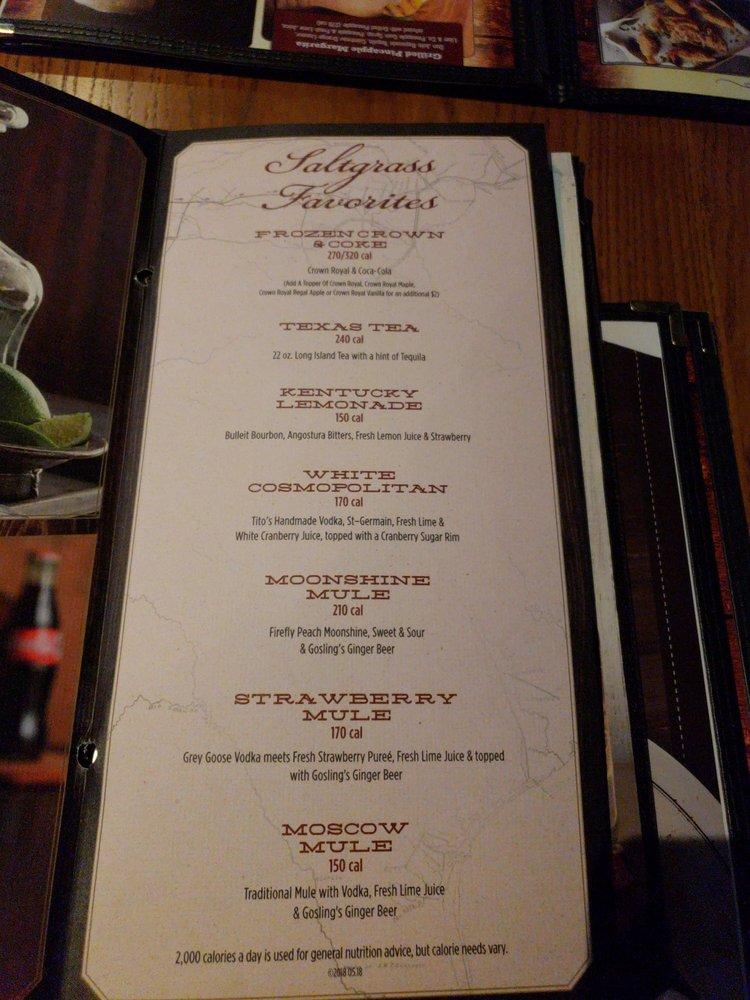 Menu at Saltgrass Steak House steakhouse, Hoover, John Hawkins Pkwy