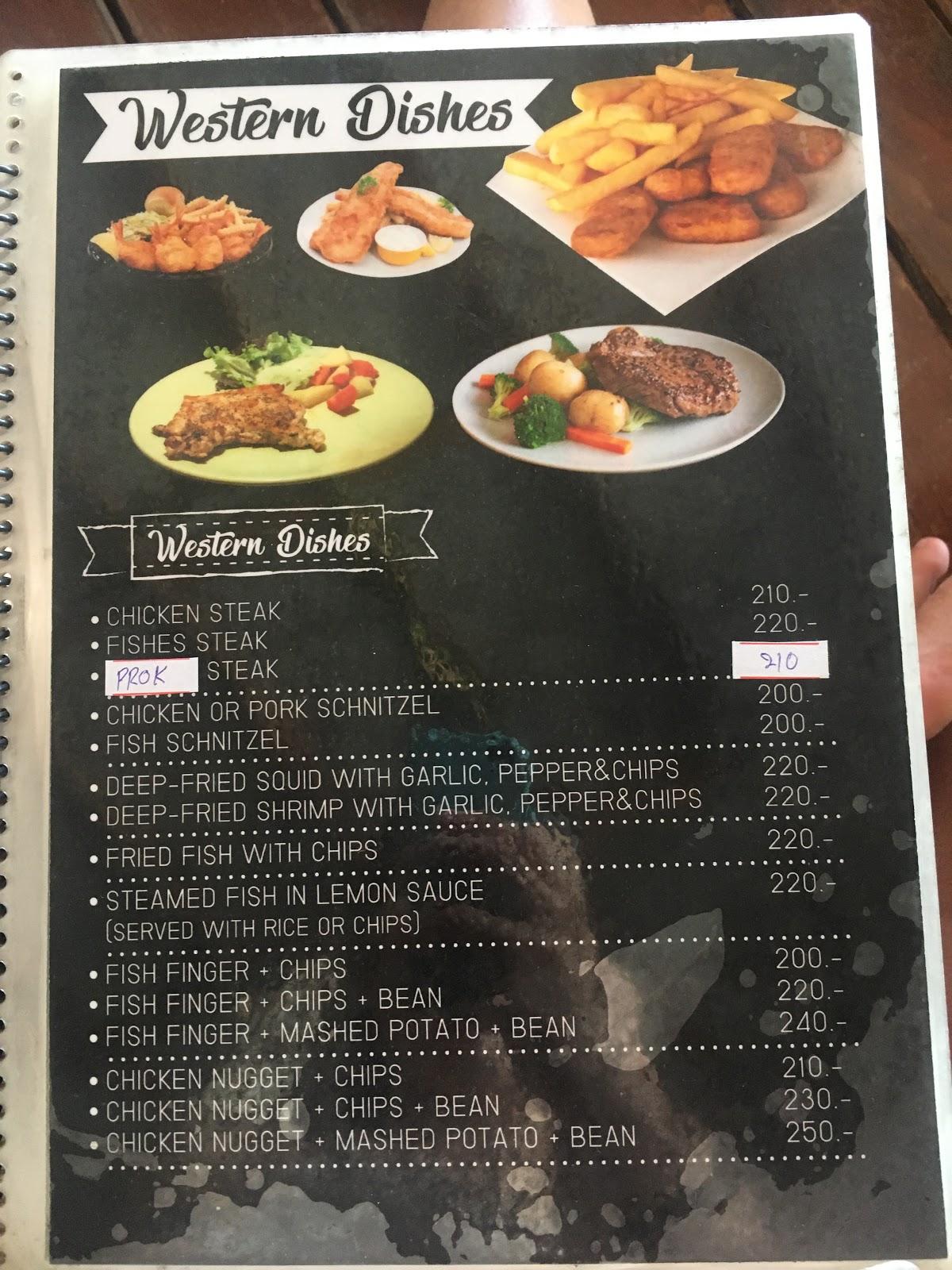 Menu at Smile Bar, Ko Pha-ngan, Q2VM+6C8