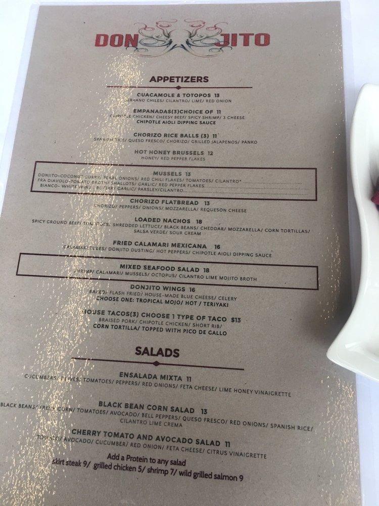 Menu at DonJito restaurant, Mamaroneck