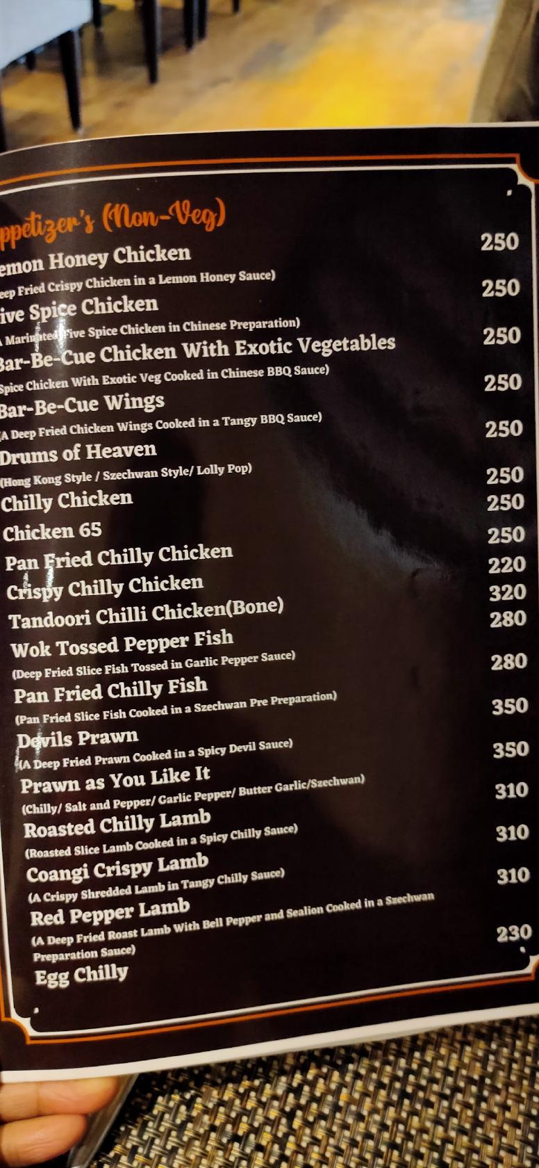 Menu at LION'S PRIDE RESTRO, Jamshedpur