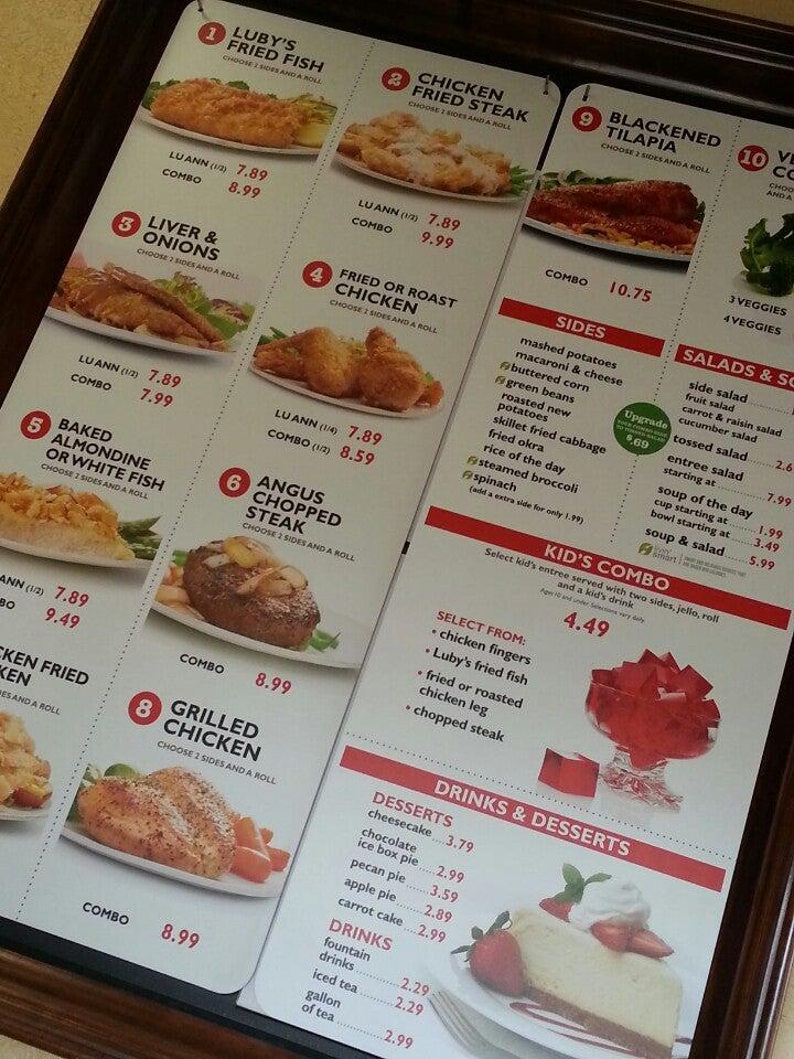 Menu at Luby's restaurant, Laredo, 710 W Calton Rd