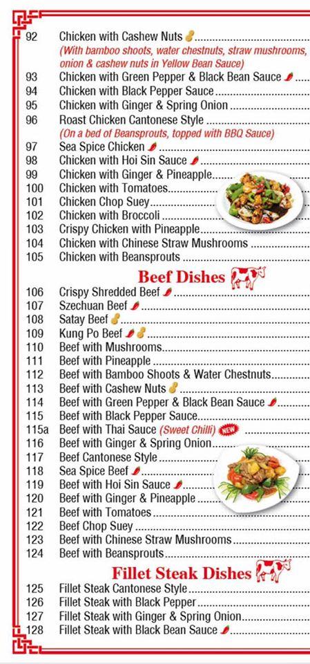 Menu at Wing Lok Chinese Takeaway fast food, Kingswinford