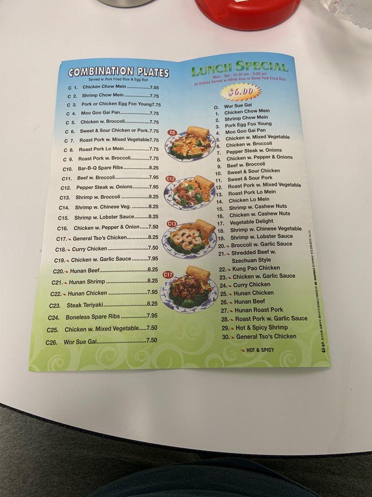 Menu at Grand Buffet restaurant, Logan
