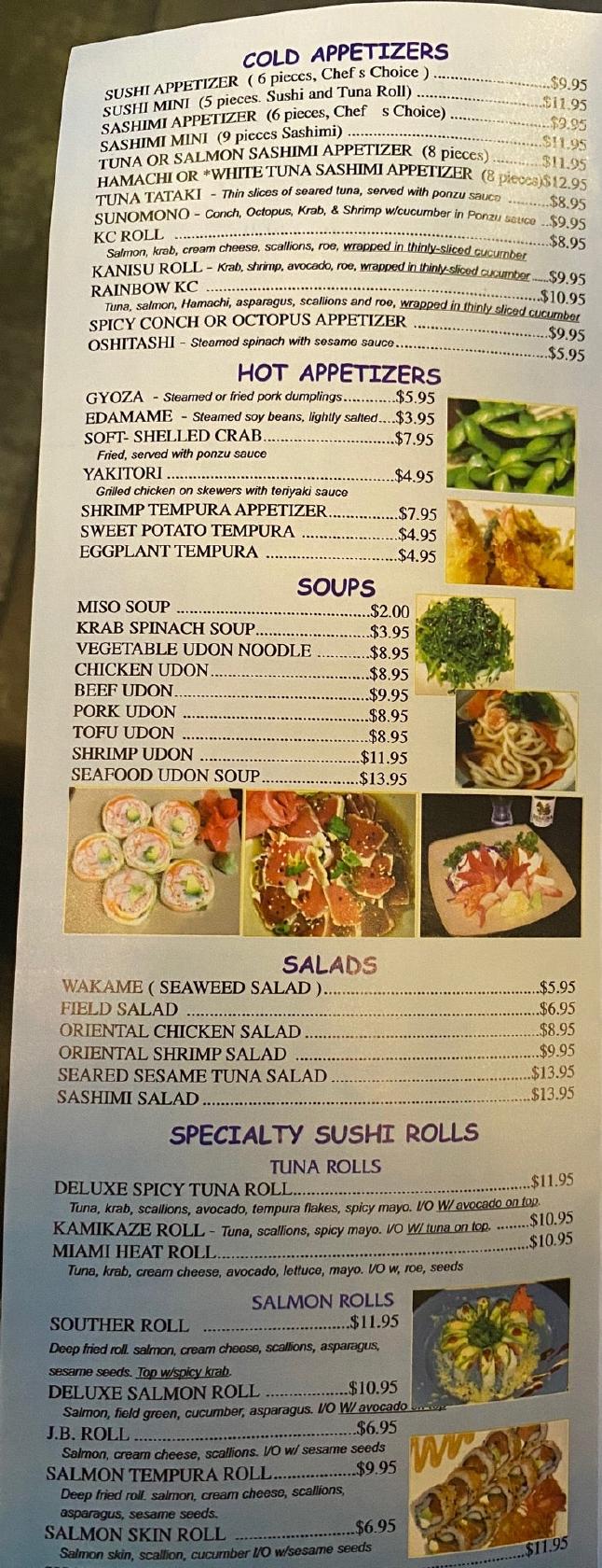 Menu at Orient Garden restaurant, Royal Palm Beach