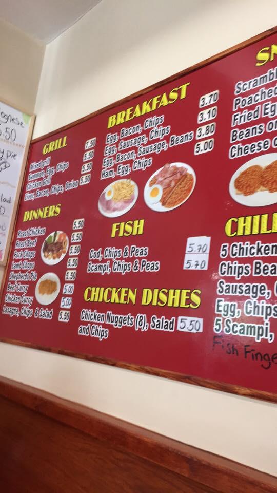 Menu at The Quality Cafe, Merstham, 3 Station Rd S