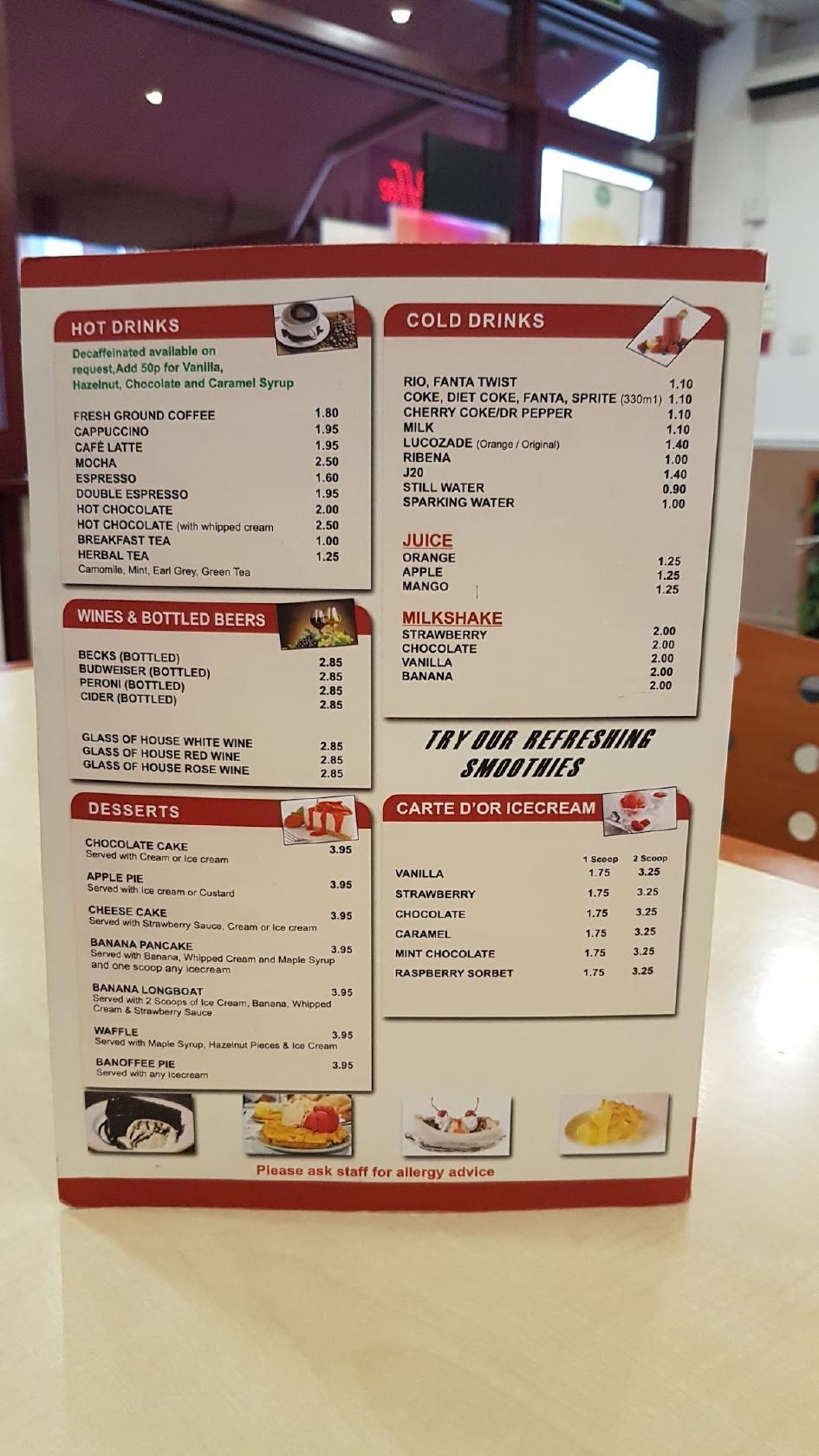 Menu at Victoria Cafe & Restaurant, Ruislip, 65 Victoria Rd