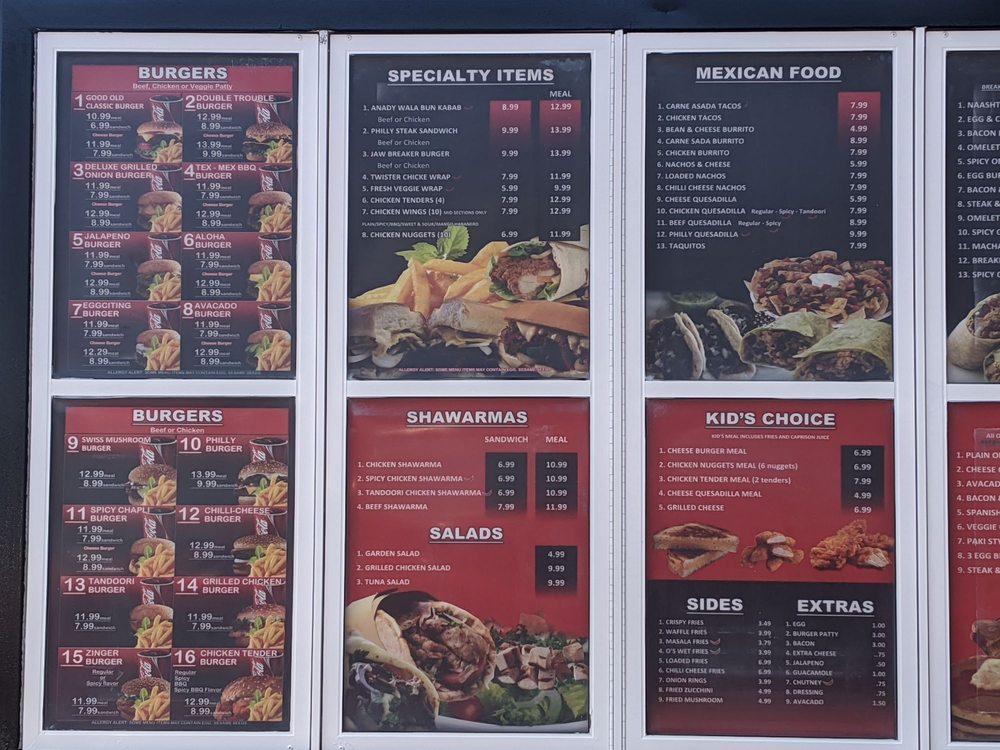 Menu at HotSpot Grill restaurant, Tustin