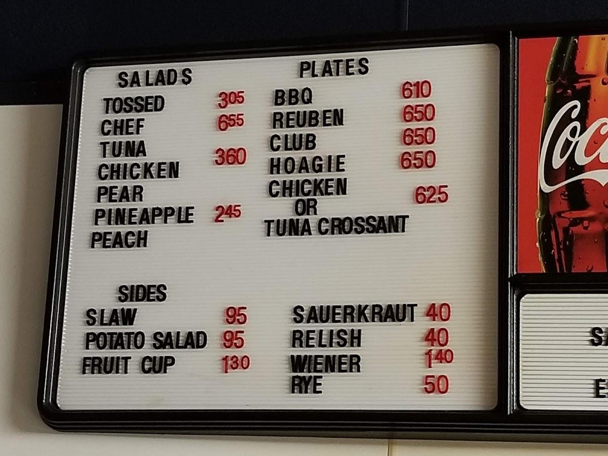Menu at Oasis Sandwich Shop fast food, Monroe