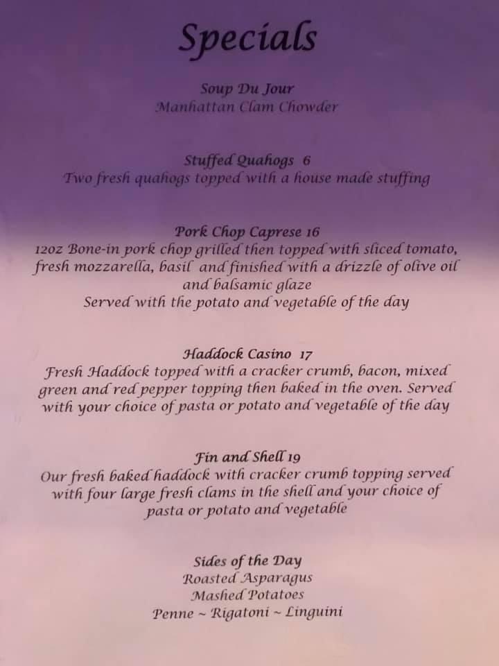Menu at Pinewood Pub & Pizza, Glocester